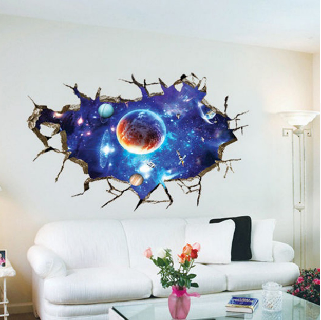 3D Galaxy Planet Wall Sticker – Go Bazaaro